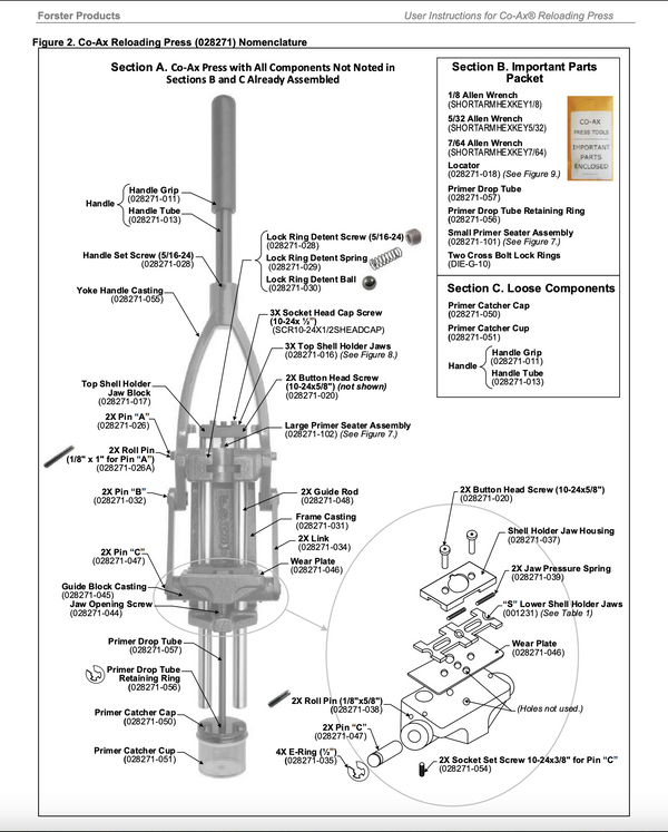 Forster - Co-Ax Press Accessories & Parts – Q Store
